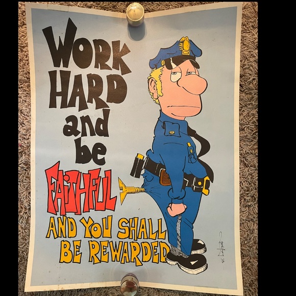 Vintage | Art | Vintage 978 Law Enforcement Comic Art Cartoon By ...